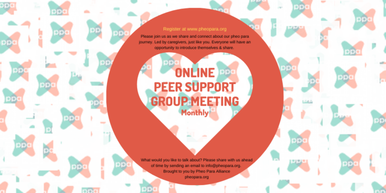 Online Monthly Peer Support Meeting - Pheo Para Alliance