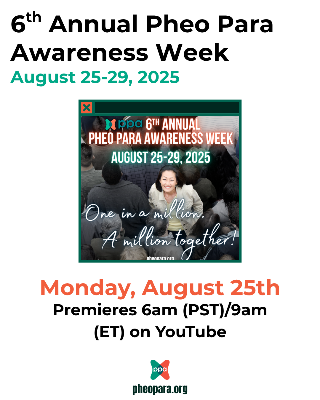 6th Annual Awareness Week Video Premiere - Pheo Para Alliance